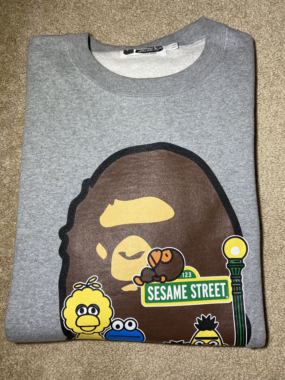 Bape SS21 Bape Sesame Street Sweater Elmo Muppet 2021 Large Bird | Grailed