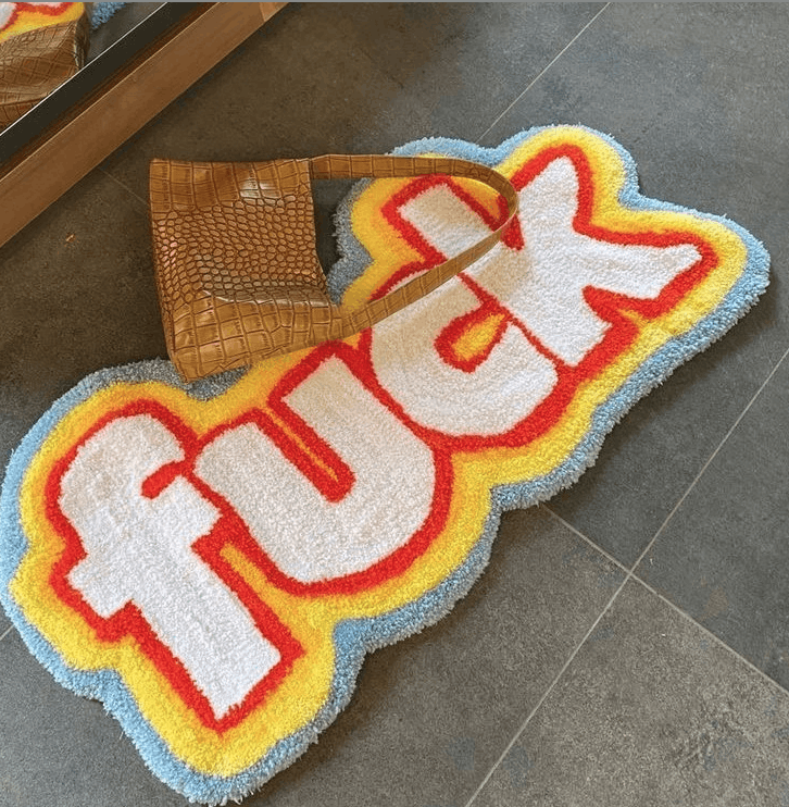 Vintage Fu^K Tufted Y2K Carpet Rug | Grailed