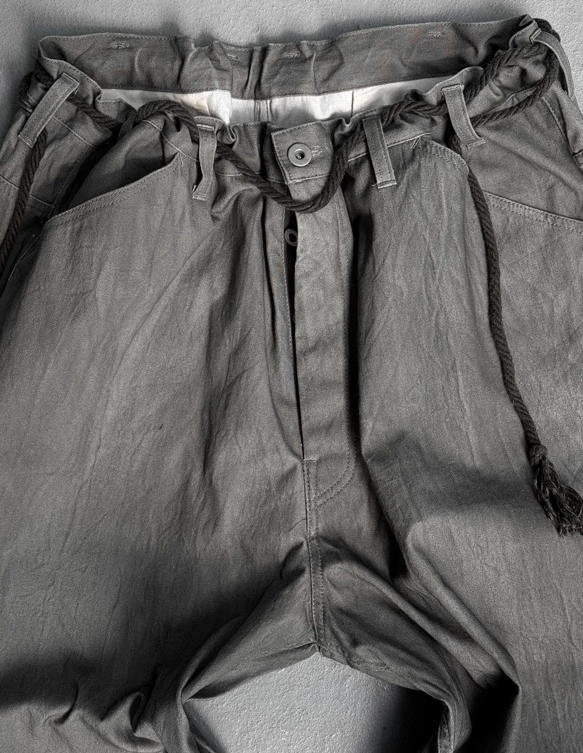 Isamu Katayama Backlash *SAMPLE* SS17 Light Grey Wide Leg Cotton Pants ...