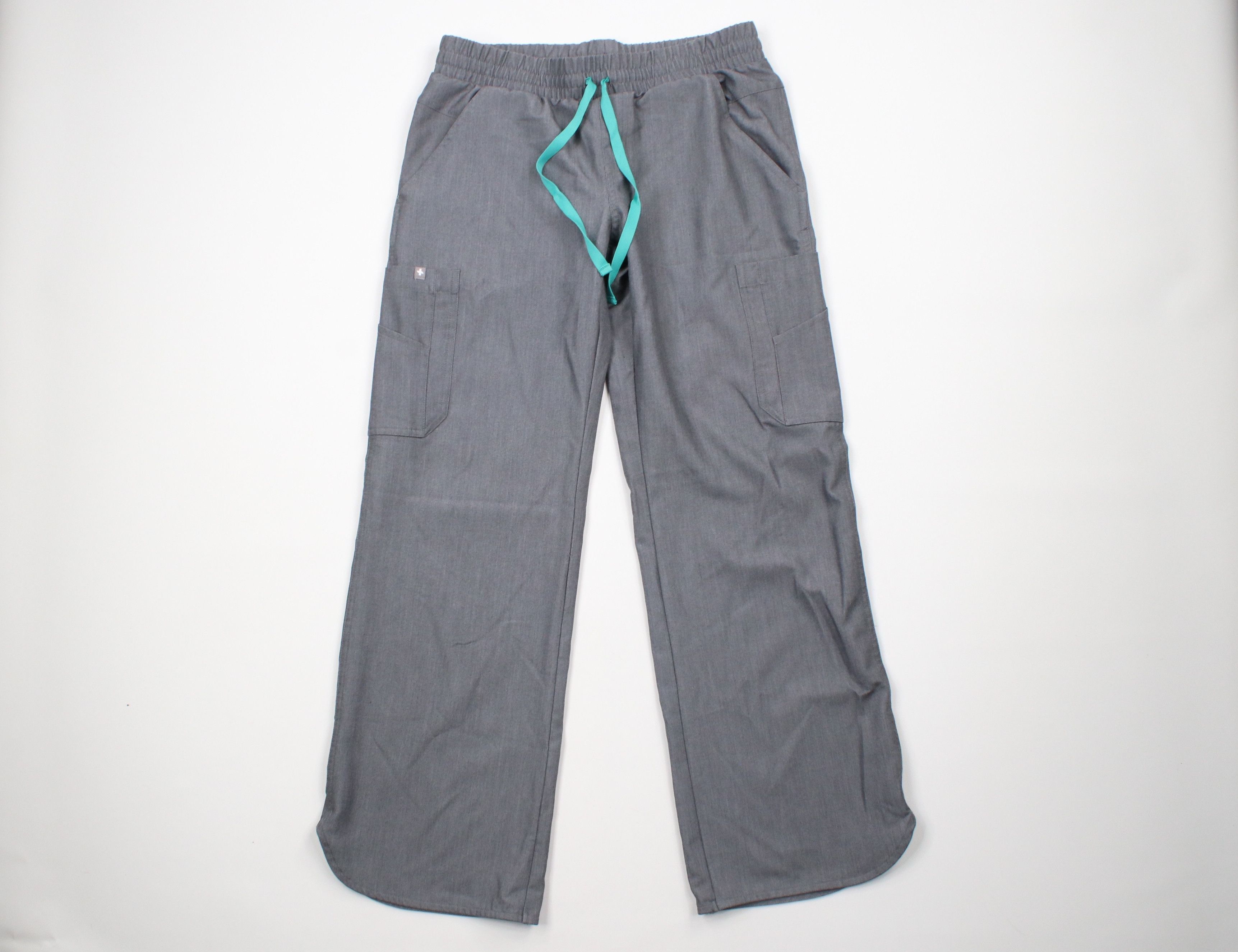 Vintage Figs Technical Collection Wide Leg Cargo Pants Scrubs Gray ...