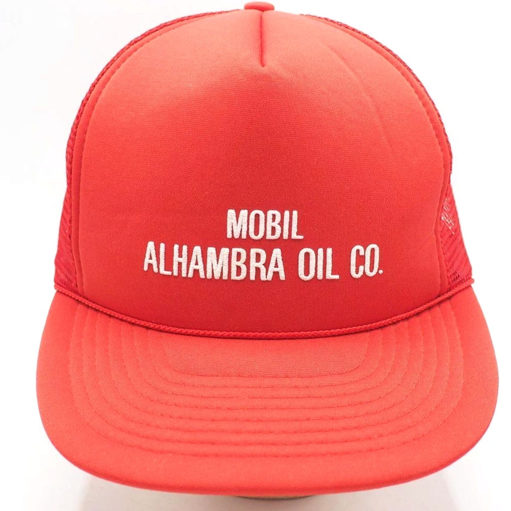 Vintage Authentic Mobil Alhambra Oil Company Collectible Adjustable Fit ...