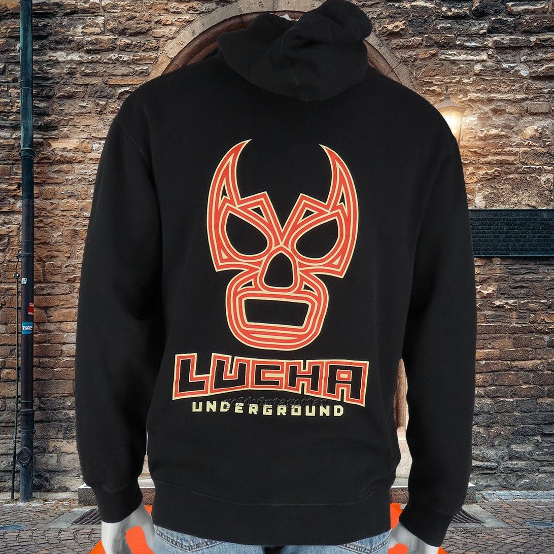 Other Lucha Underground Season II Mask Logo Full Zip Hoodie M | Grailed