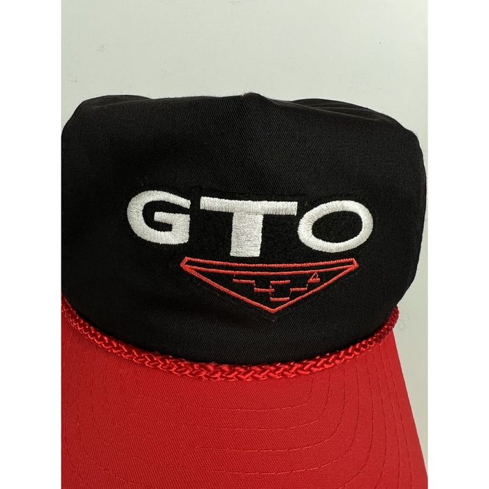 Nissin Vintage Pontiac GTO Car Snapback Hat Cap Black Red | Grailed