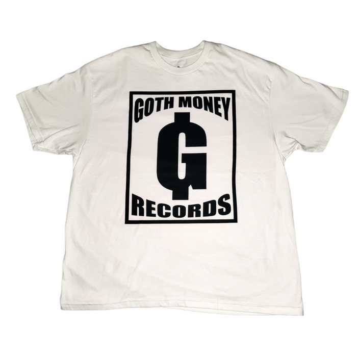 Goth Money Goth Money Records Logo White T-Shirt Size 2XL | Grailed