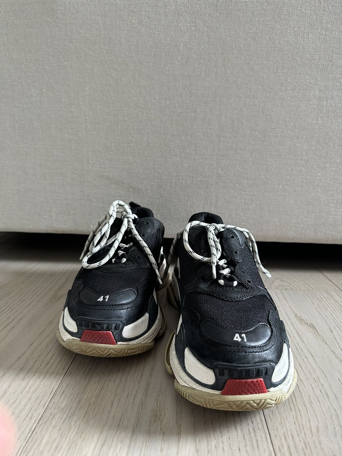 Balenciaga Balenciaga Triple S Sneaker Black/Red | Grailed