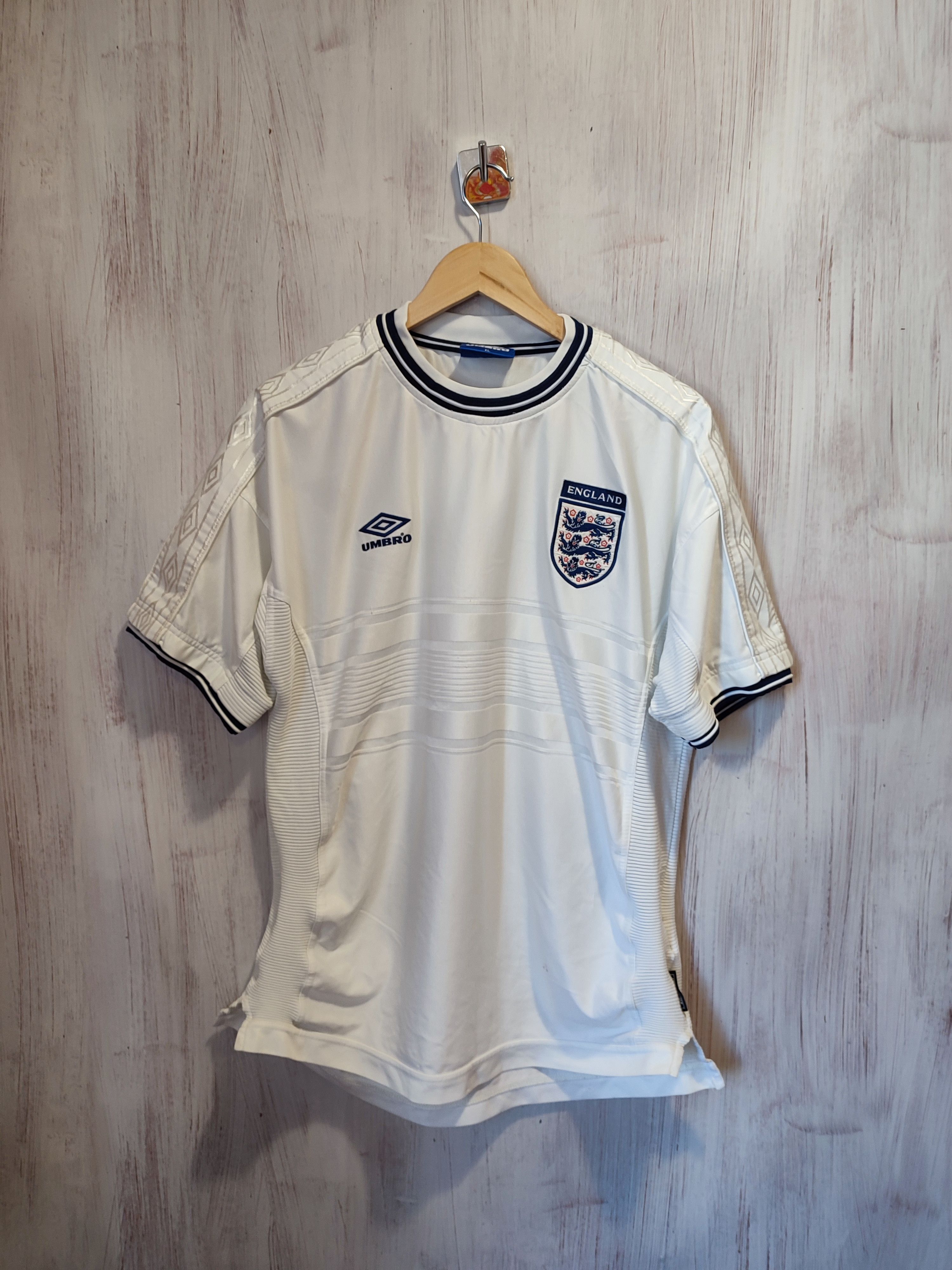 Umbro × Vintage England 1999 2000 2001 home shirt jersey soccer ...