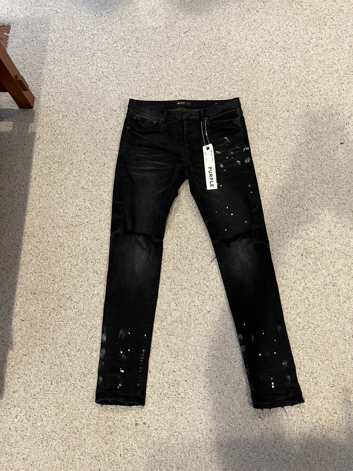 Purple × Purple Brand × Streetwear Paint Splatter Faded Black Purple ...