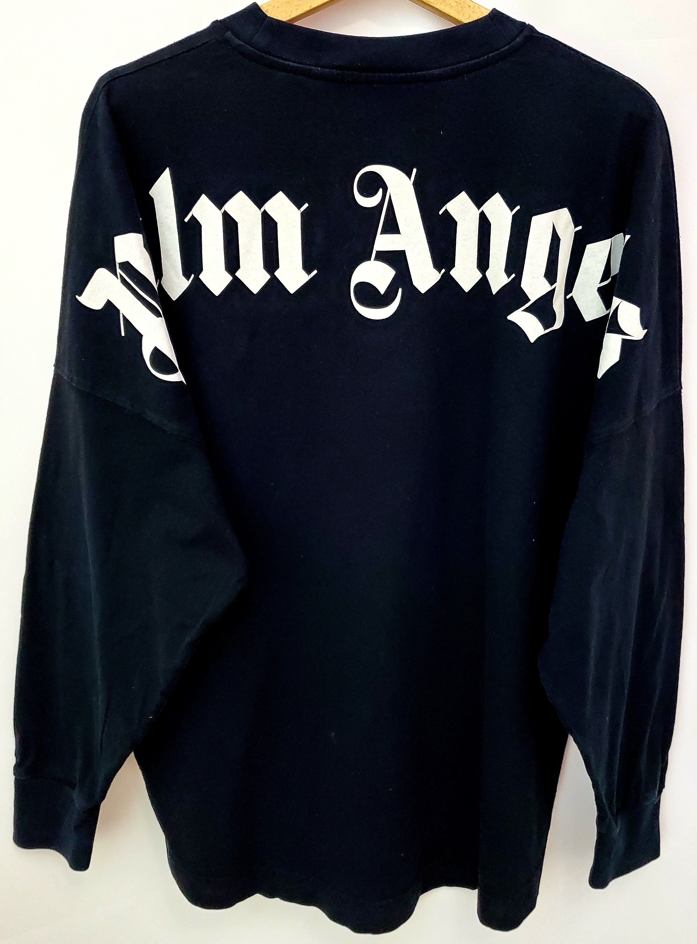Luxury × Palm Angels Palm Angles Classic Logo Oversized Long-Sleeve Tee ...