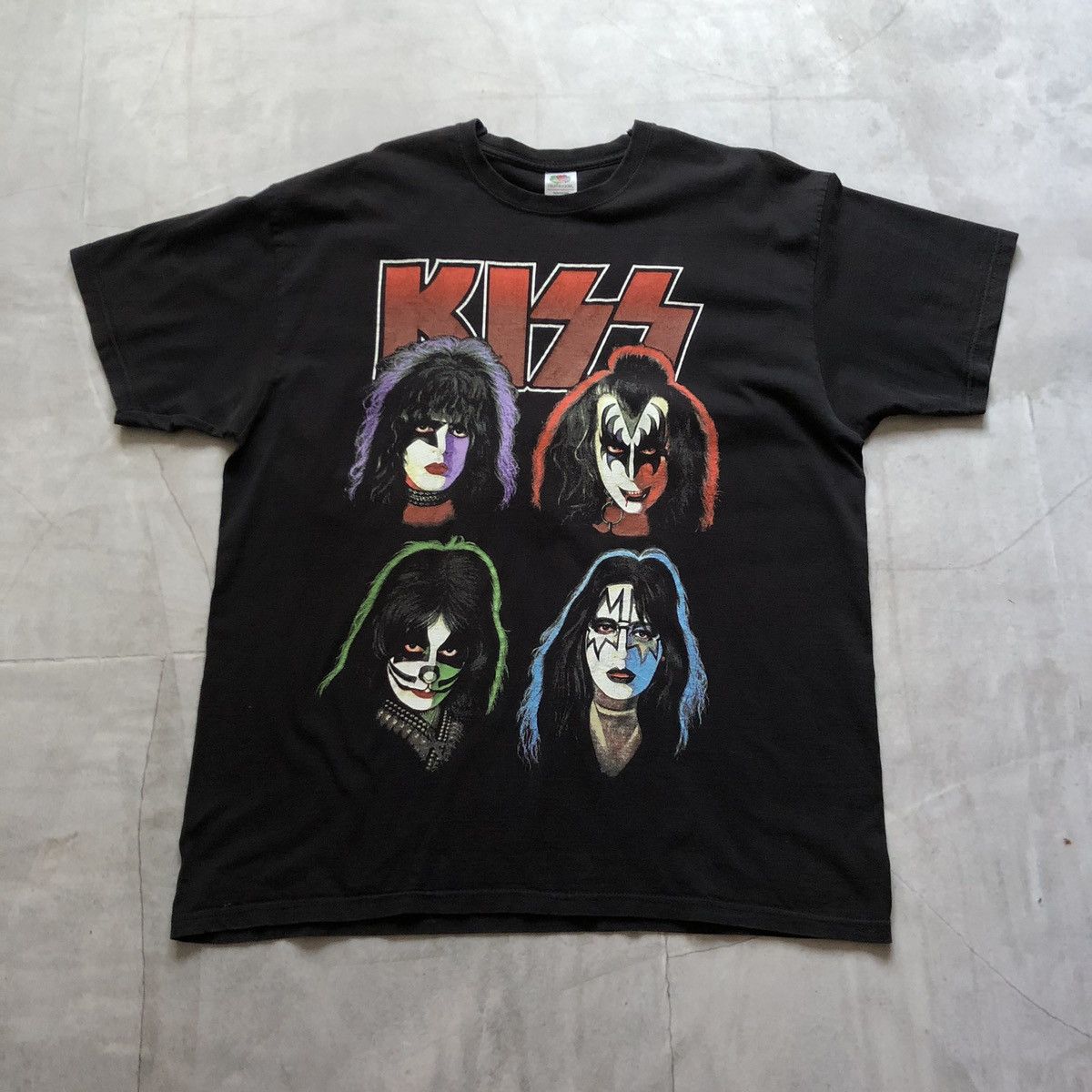 Band Tees × Kiss × Vintage Vintage KISS T-Shirt tour Faded Style 90s Y2K Masks | Grailed