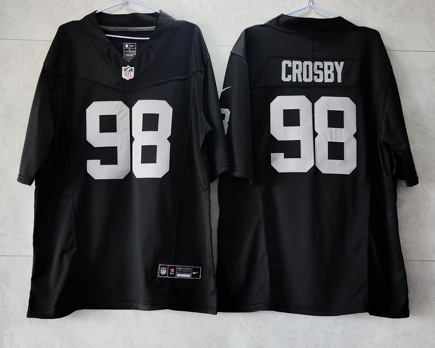 Custom Men Raiders 98 Maxx Crosby Black 2023 F.U.S.E Jersey | Grailed
