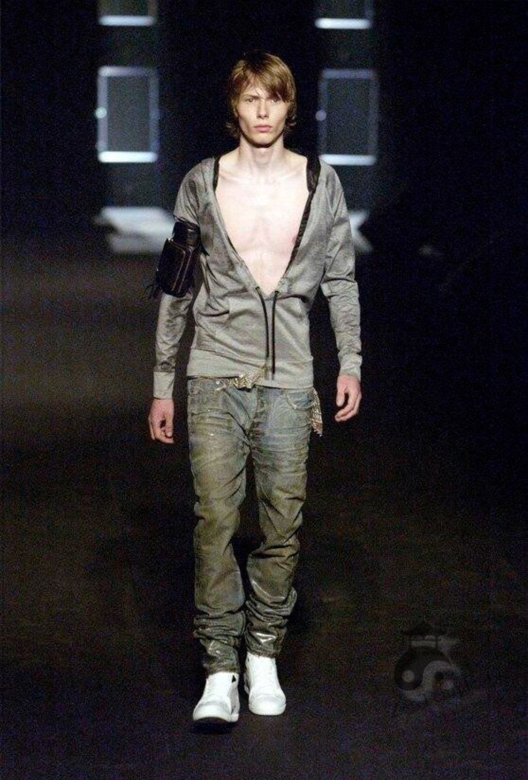 Dior Dior Homme Ss04 Strip Waxed Bleu Clair Clawmark Denim Grailed