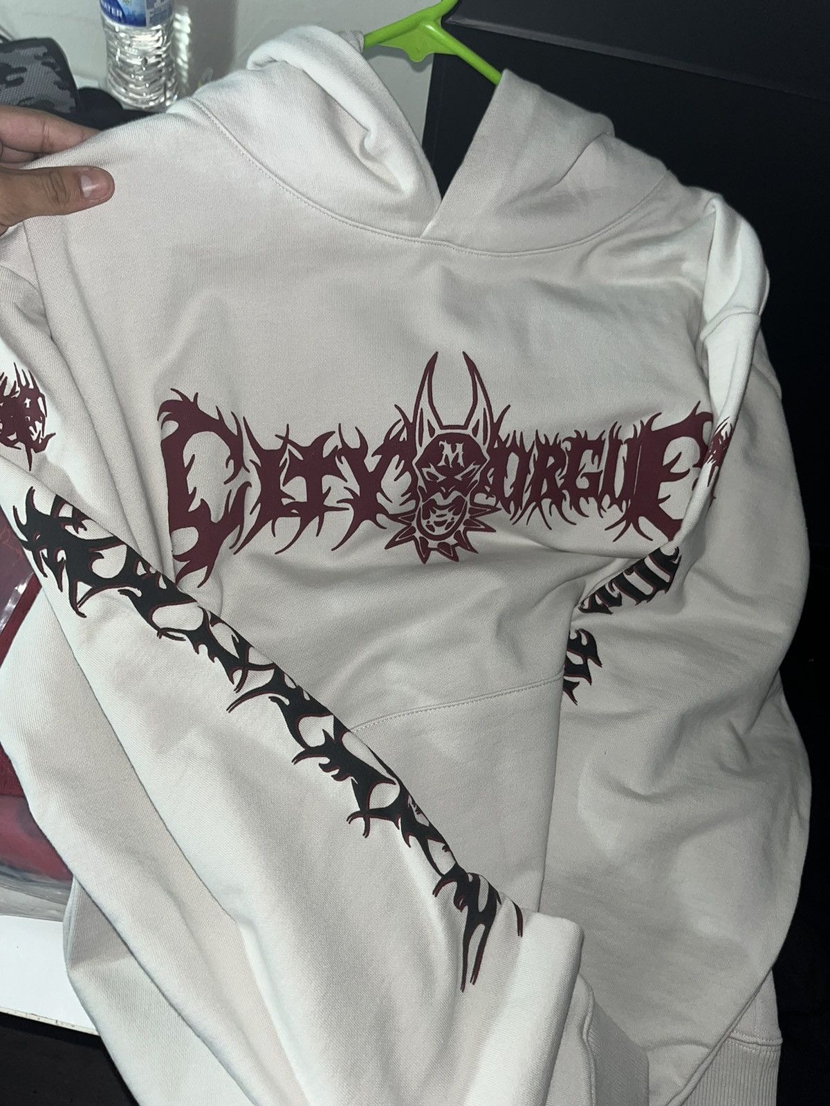 Revenge Metal City Morgue Cement Hoodie | Grailed