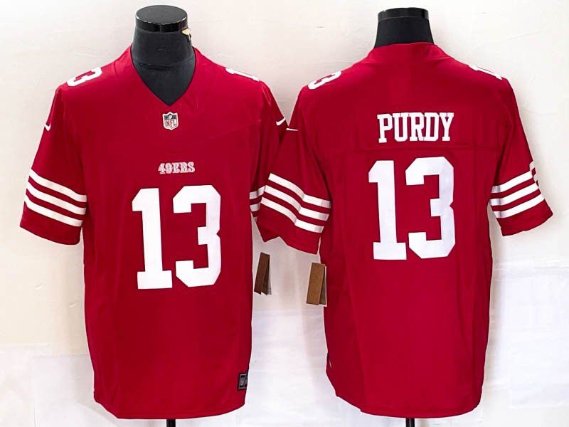 Custom 49ers 13 Brock Purdy Red 2023 F.U.S.E Men Jersey | Grailed