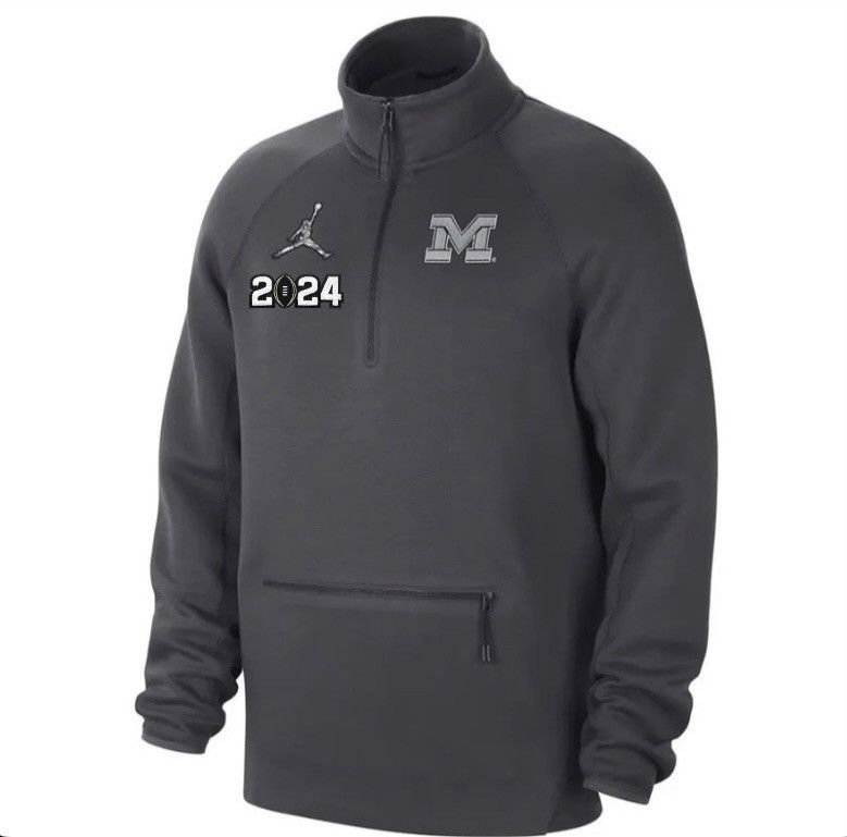 Jordan Brand 2024 Michigan Wolverines College Football Playoff 1/4 Zip ...