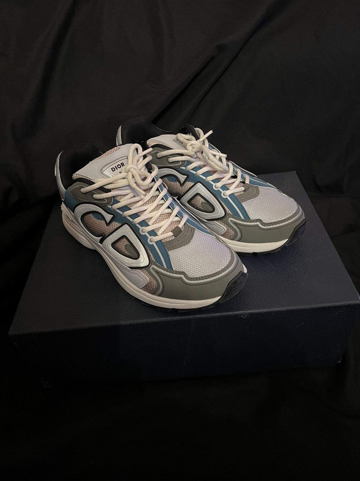 Dior Dior B30 Low Top Sneakers Beige Blue Olive White Size 42 | Grailed