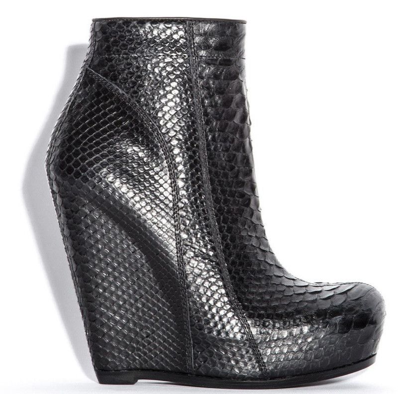 Rick Owens Python Wedge Boots Hun Palais Royale SIZE 41 | Grailed