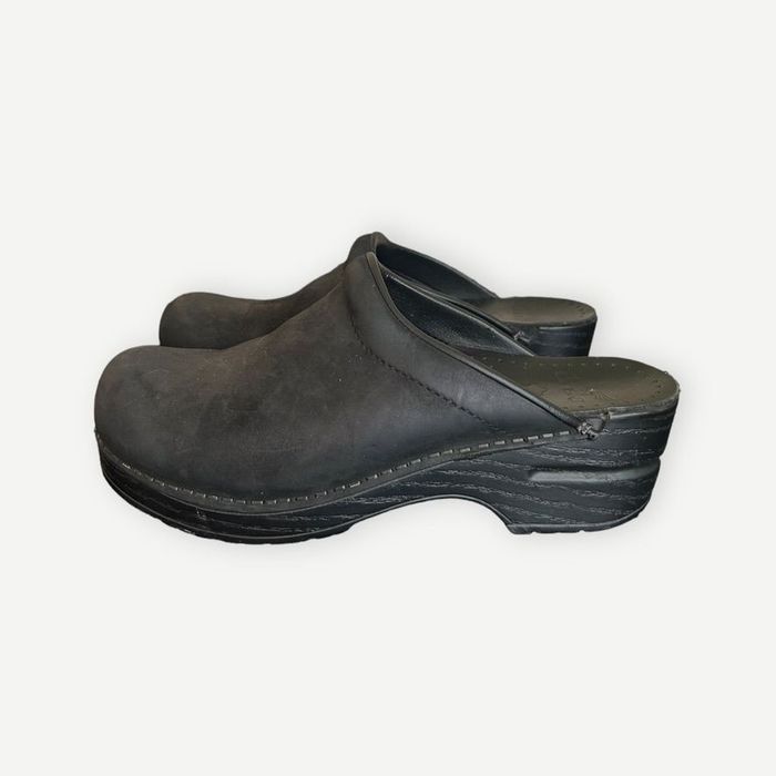 Dansko Dansko Clogs Mules Slides 37 US 6.5 Black Oiled Leather Comf ...