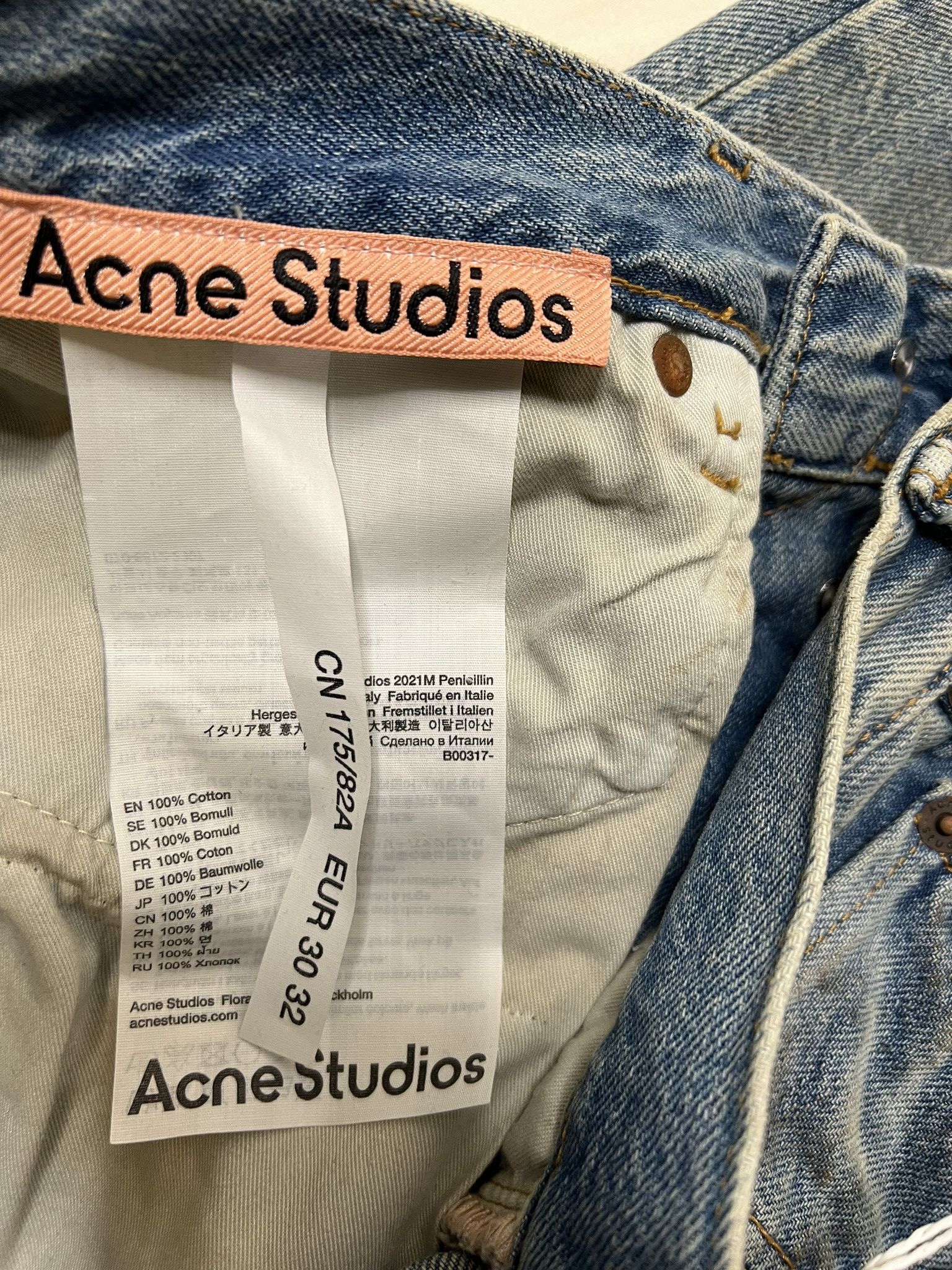 Acne Studios Acne Studios Loose Fit 2021M Penicillin Jeans Acne Studios Acne Studios Loose Fit 2021M Penicillin Jeans