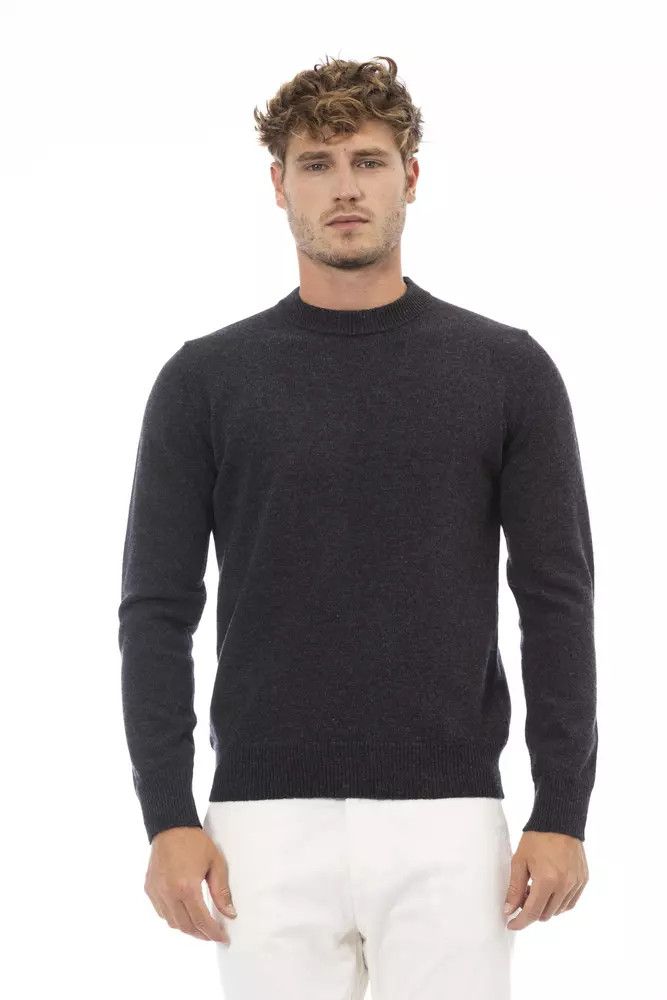 Alpha Studio Alpha Studio Black Wool Sweater | Grailed