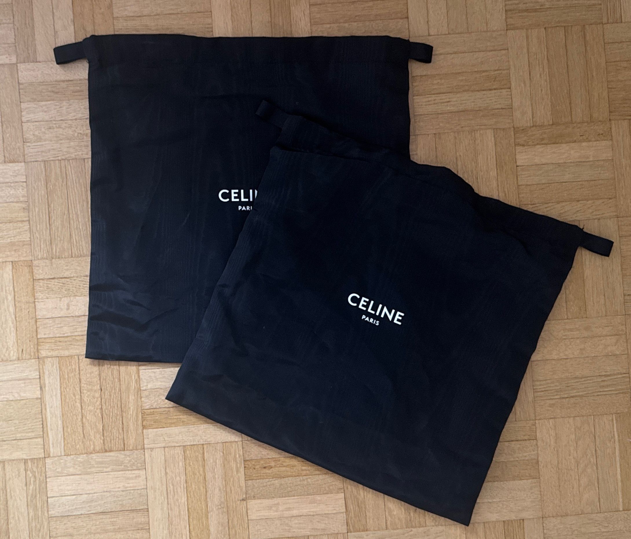 Celine × Hedi Slimane CELINE Dust Bags Shoe Bags black x Hedi Slimane ...