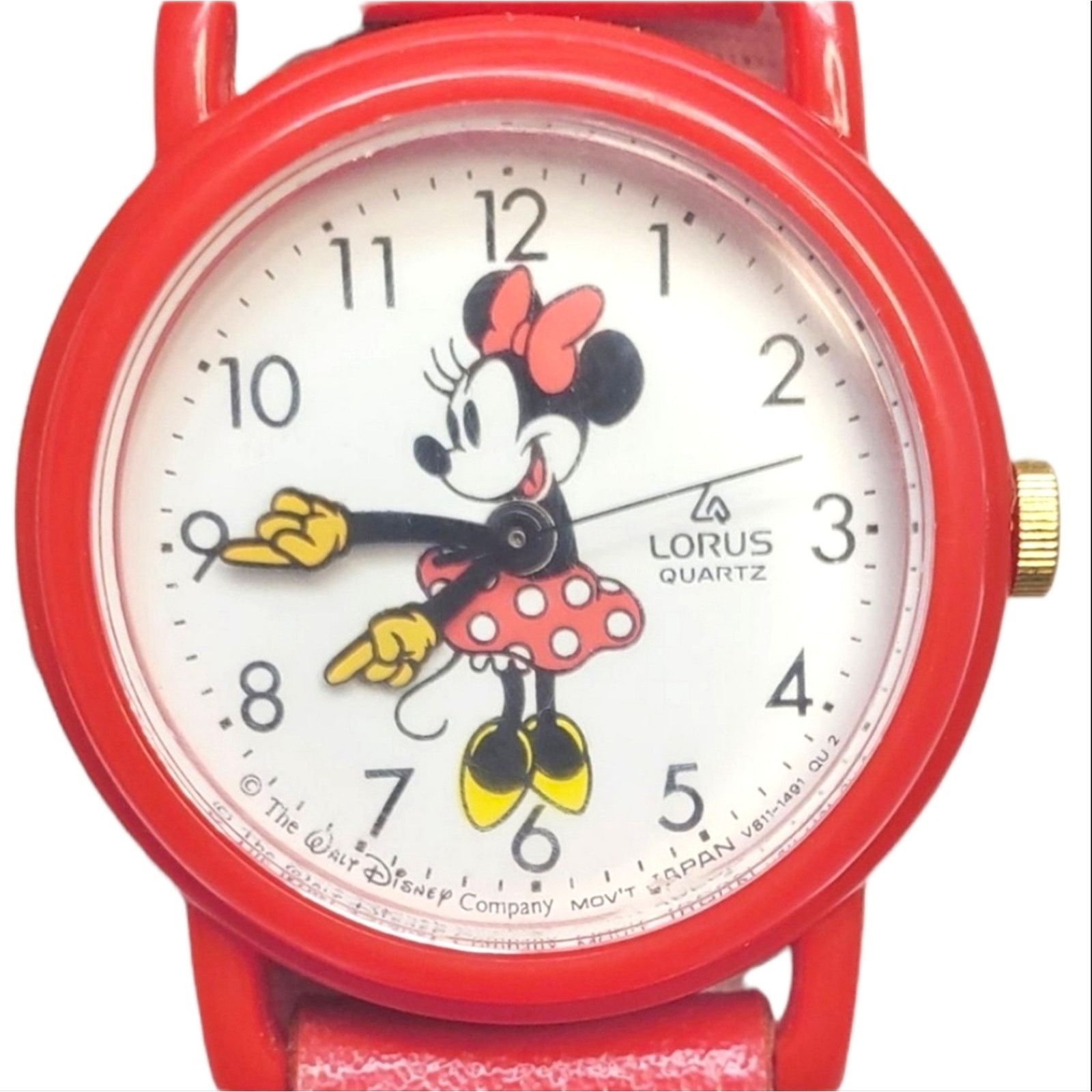 Disney Classic VTG Disney X Lorus Minnie Mouse Red Plastic Watch | Grailed