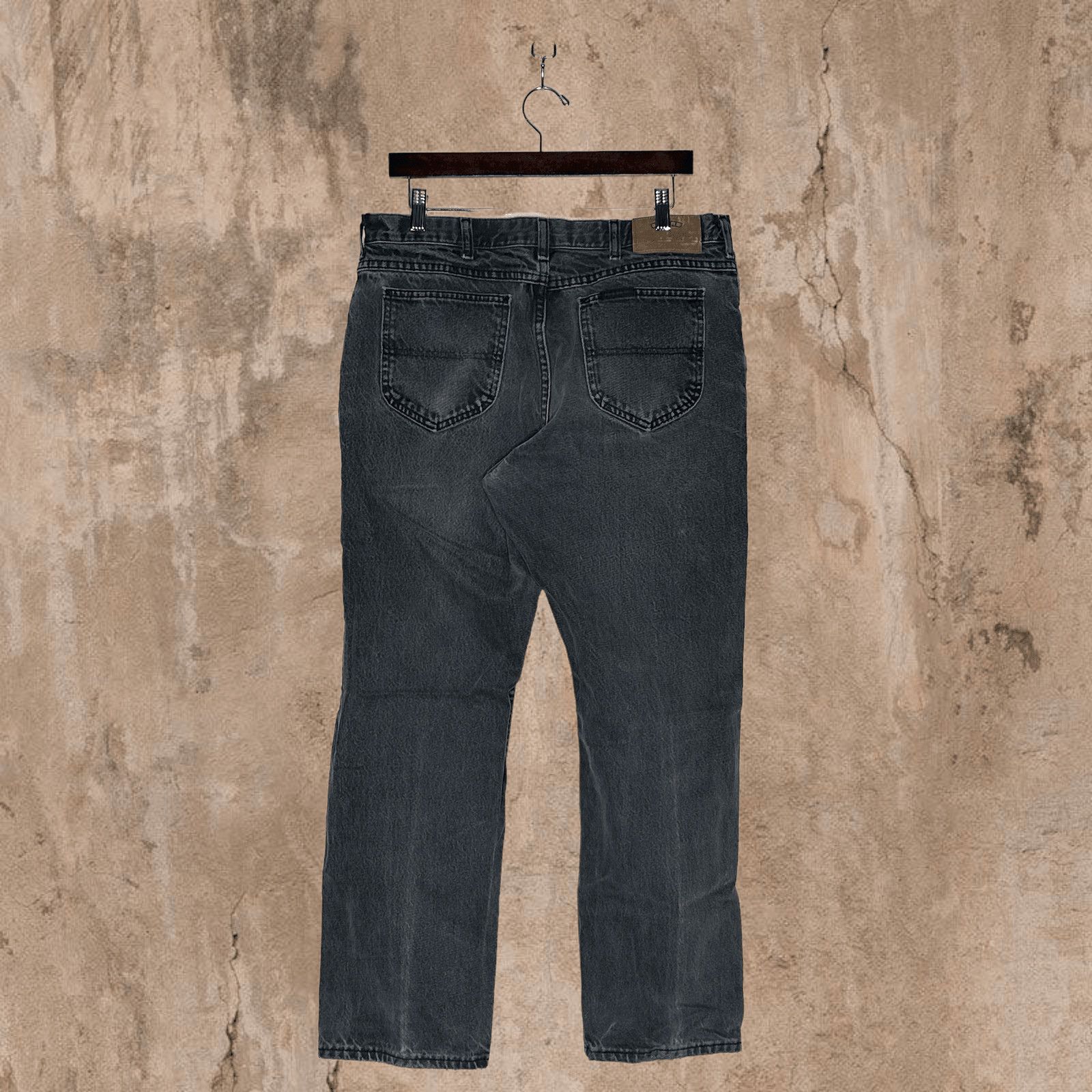 Vintage Smoke Grey Riders Jeans Relaxed Fit Tan Logo | Grailed