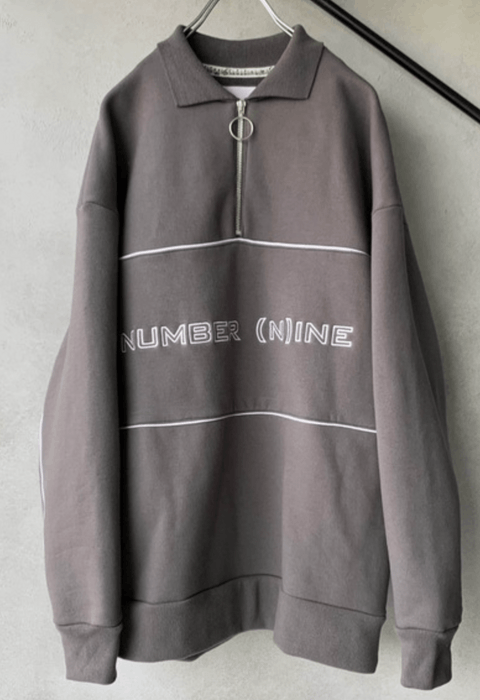 Number (N)ine Number nine logo half zip sweatshirt | Grailed