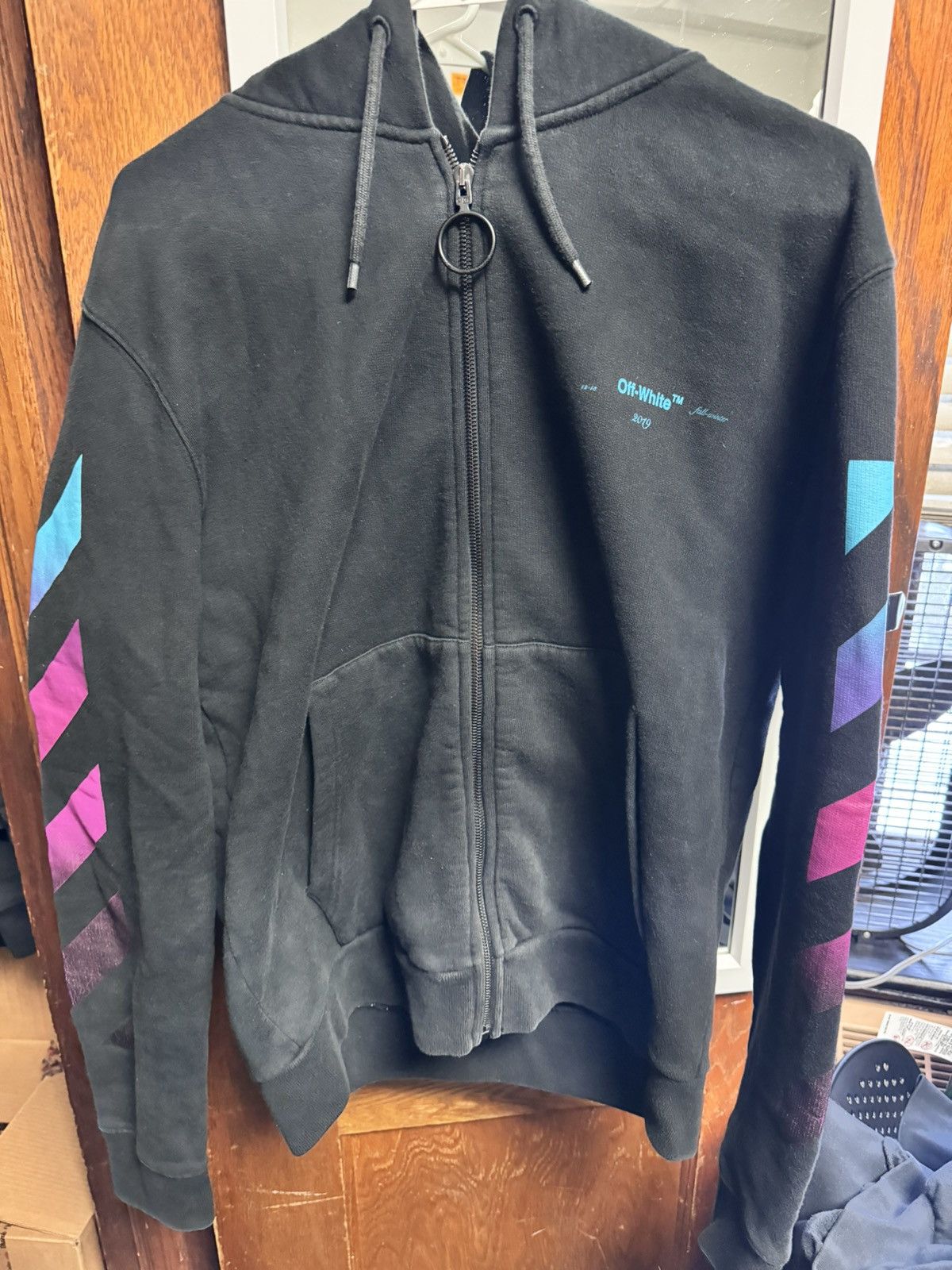 Off-White Off-white gradient arrow zip up | Grailed