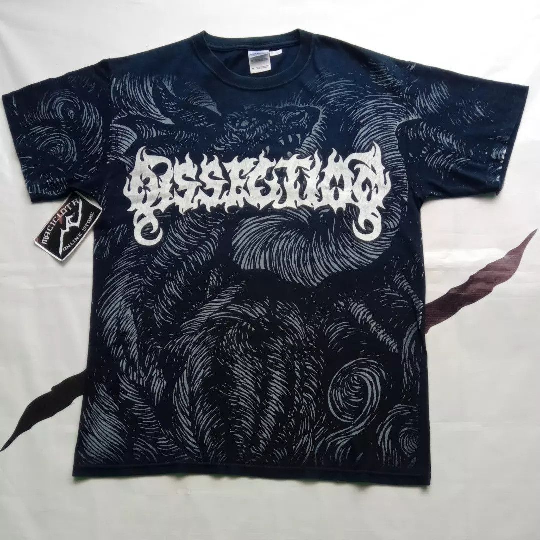 Band Tees × Vintage Rare DISSECTION black dragon all over shirt | Grailed