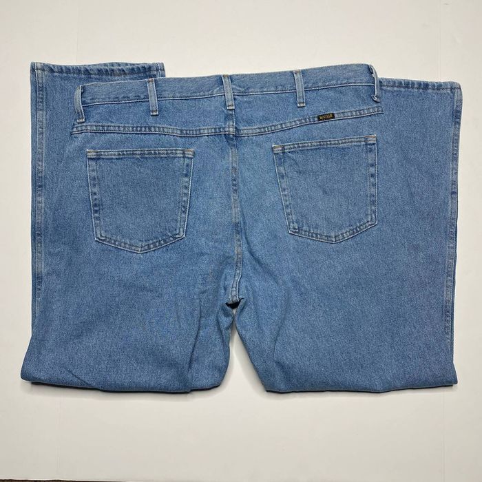 Vintage Rustler Work Jeans Relaxed Fit Light Wash Black Tab | Grailed