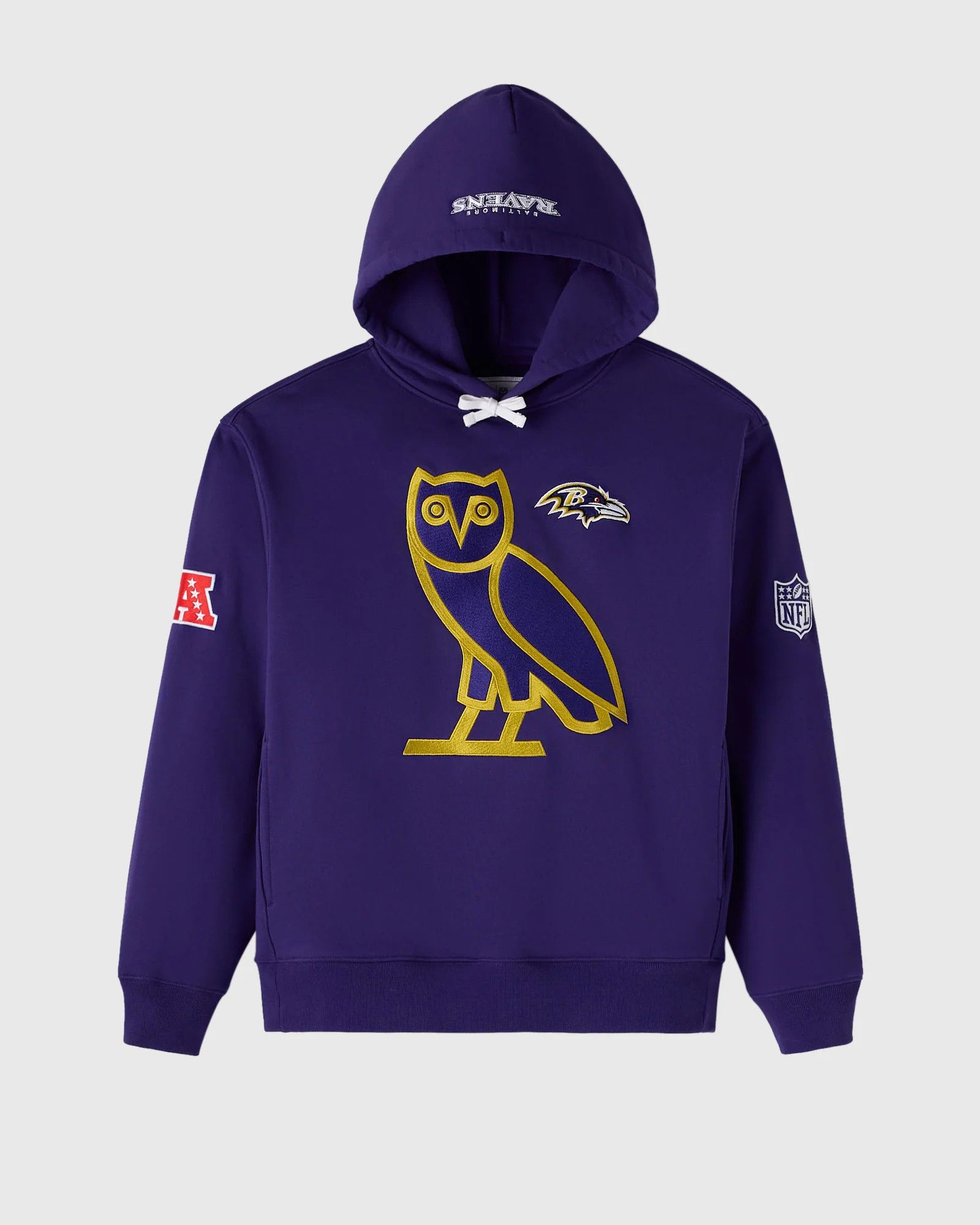Drake *RARE* OVO x NFL BALTIMORE RAVENS OG OWL ICON TEAM HOODIE | Grailed