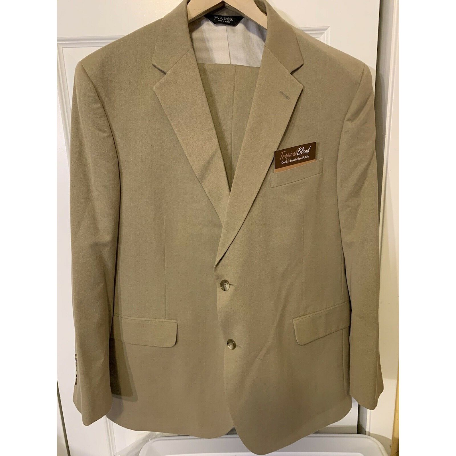 Jos. A. Bank NEW Jos. A. Bank Tropical Wool Blend Beige Sport Coat 46R ...