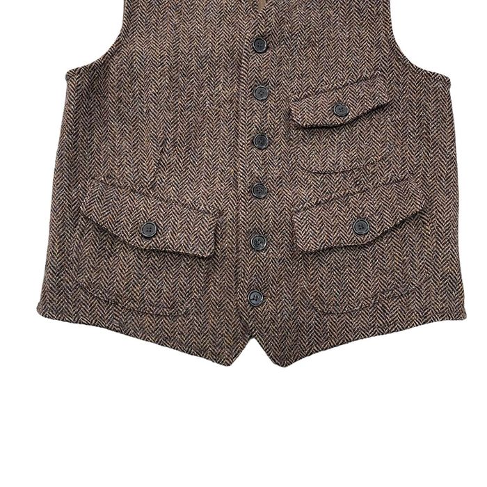 Vintage Vintage Filson Garment Harris Tweed Wool Multi-Pocket Vest ...