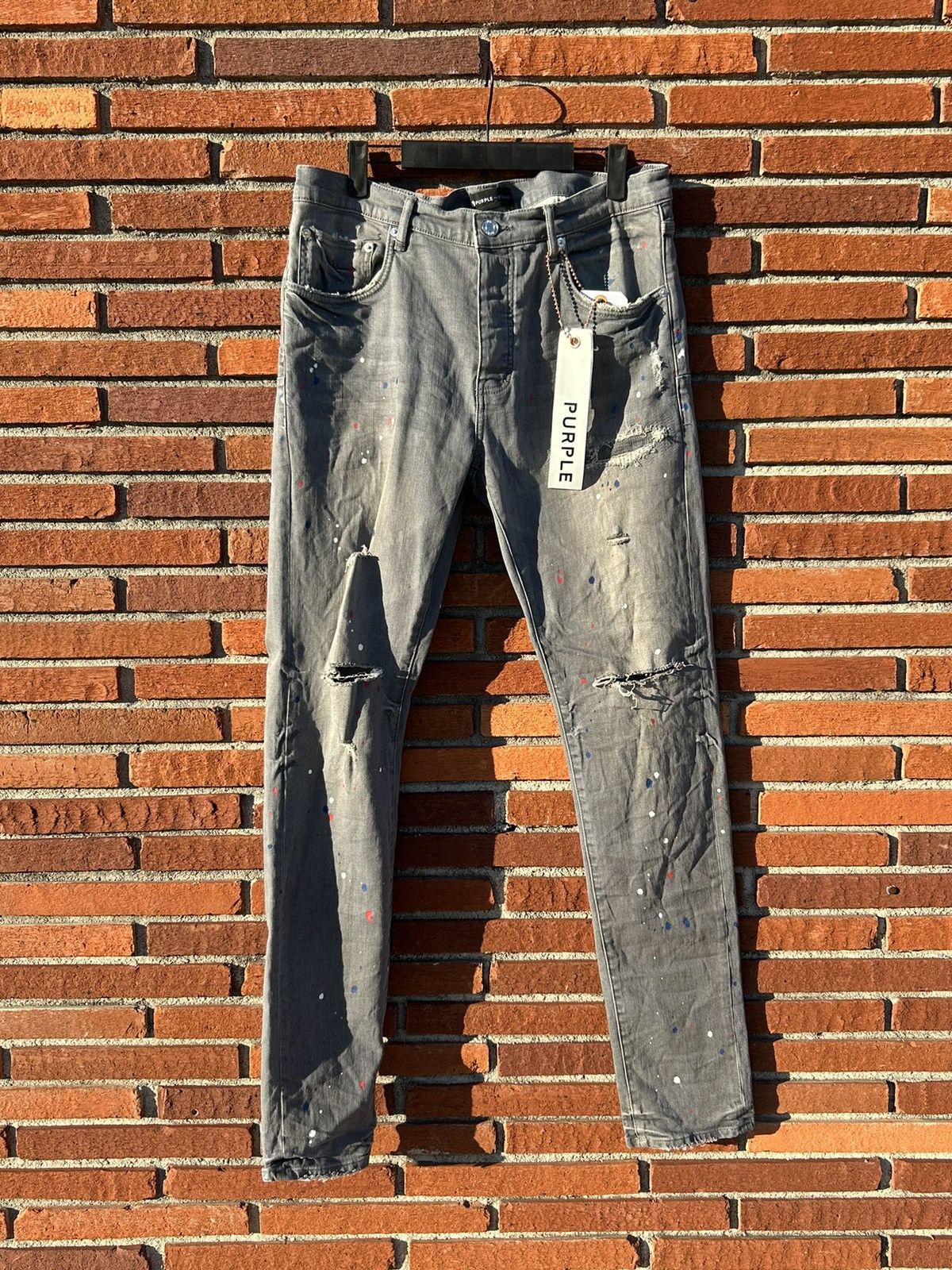 Designer Purple Brand Jeans P001 Grey New With Tags Attatched 34x34 ...