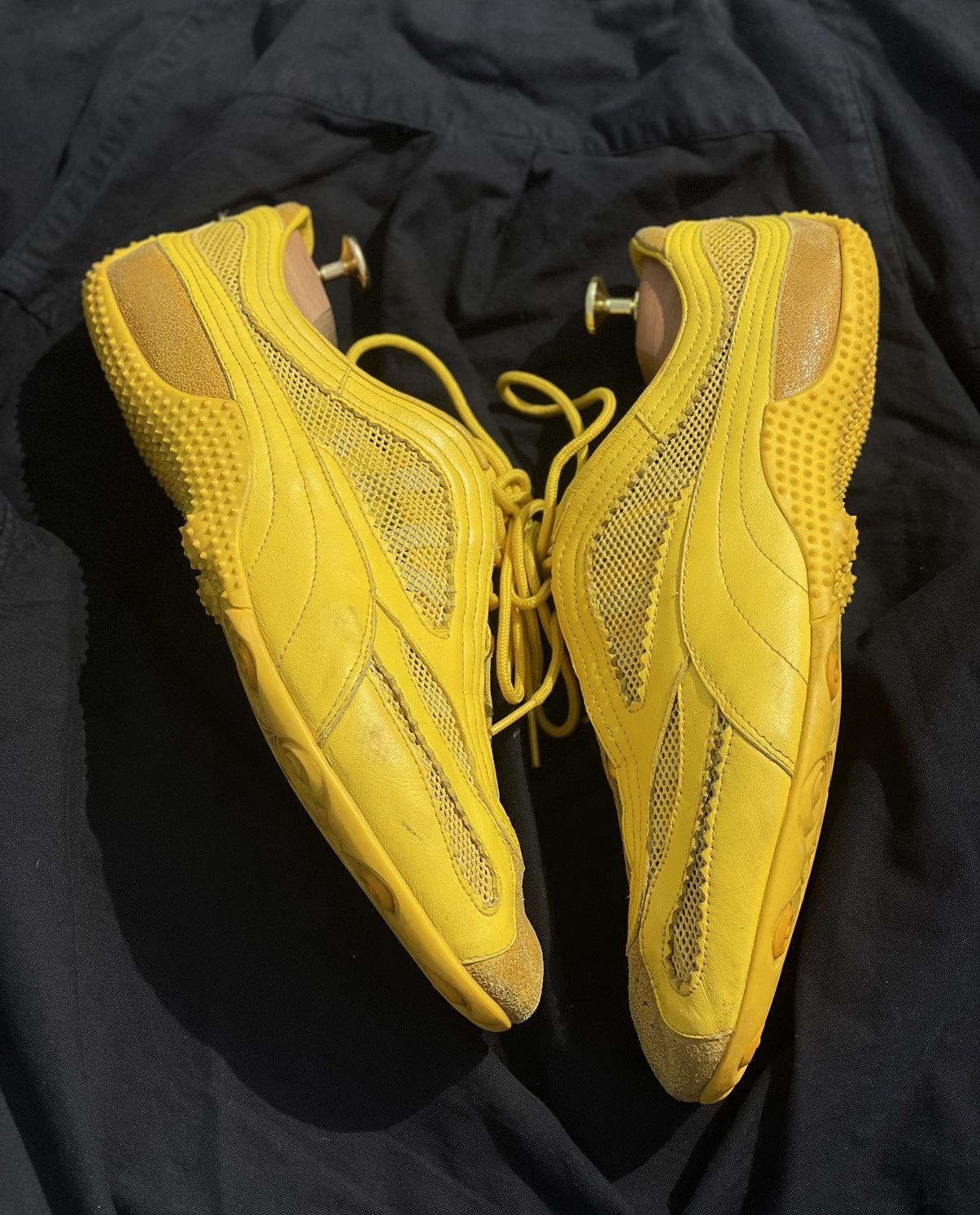 Japanese Brand × Puma × Vintage Y2K Puma rare yellow boxing racing ...