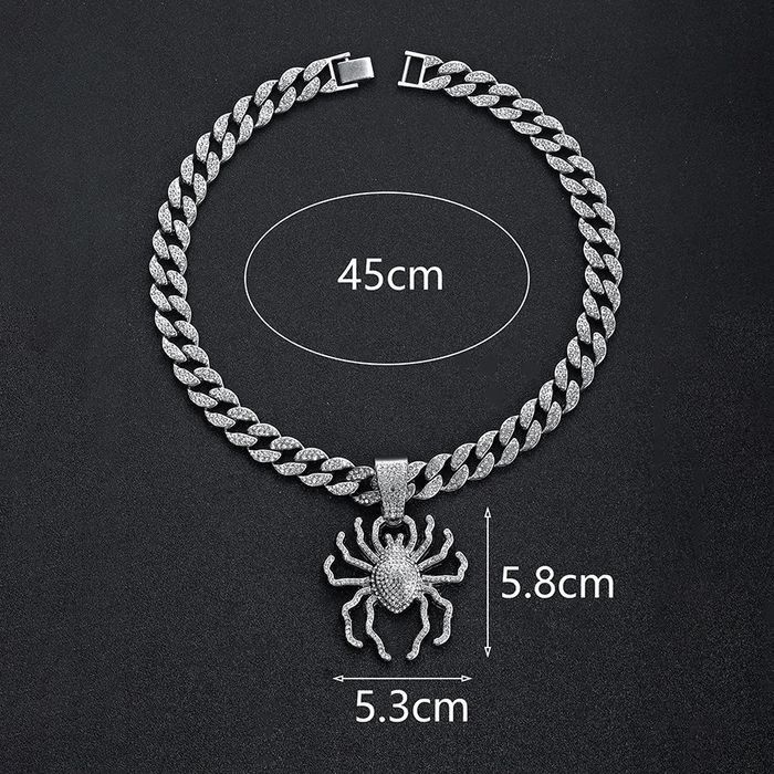 Cuban Link Chain Spider Pendant Necklace | Grailed