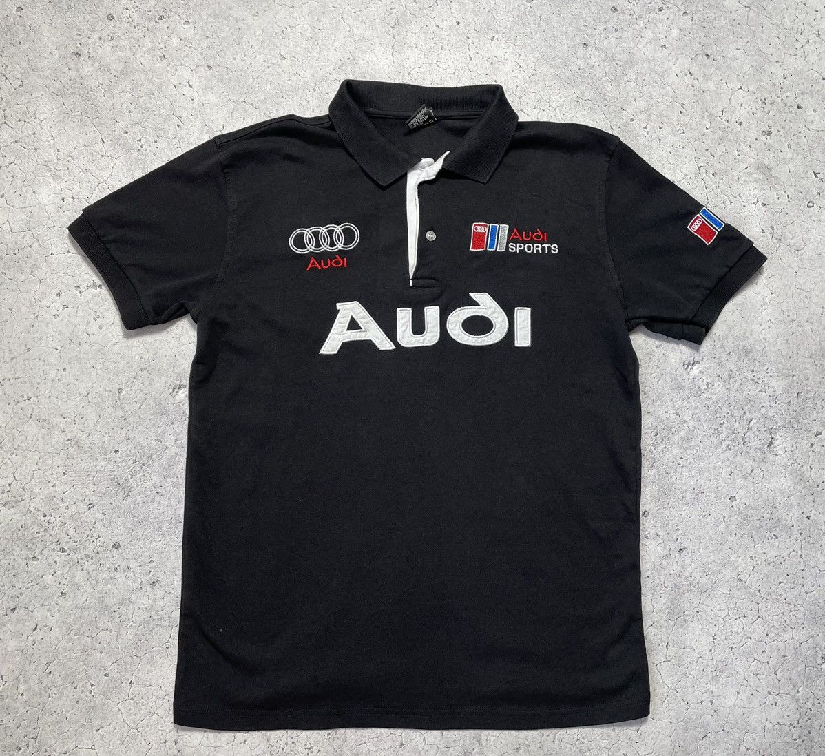 Audi × Racing × Vintage Vintage Audi racing polo shirt big logo | Grailed