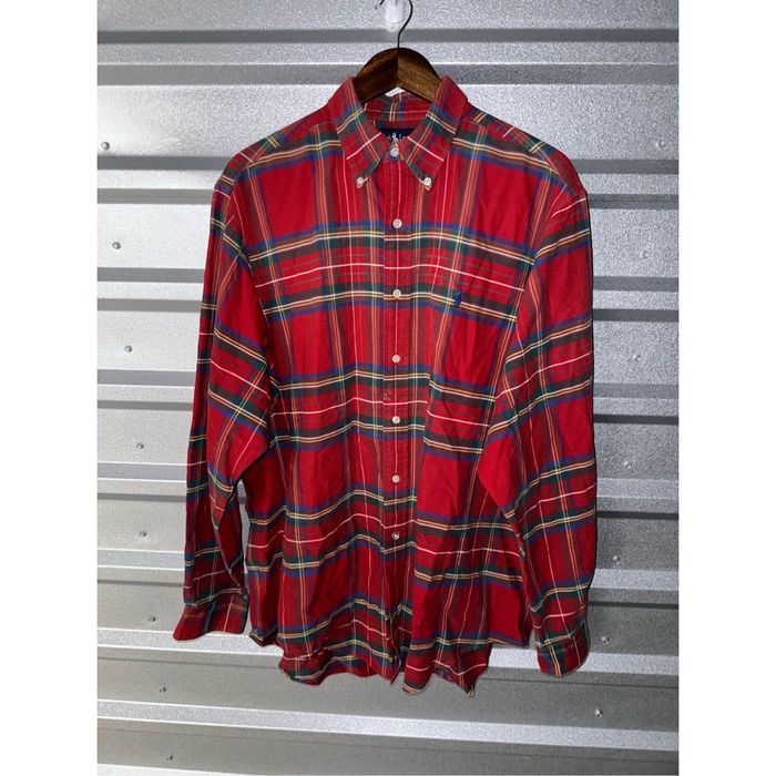 Ralph Lauren Red Plaid Polo Ralph Lauren Oxford Button Down Shirt Size ...