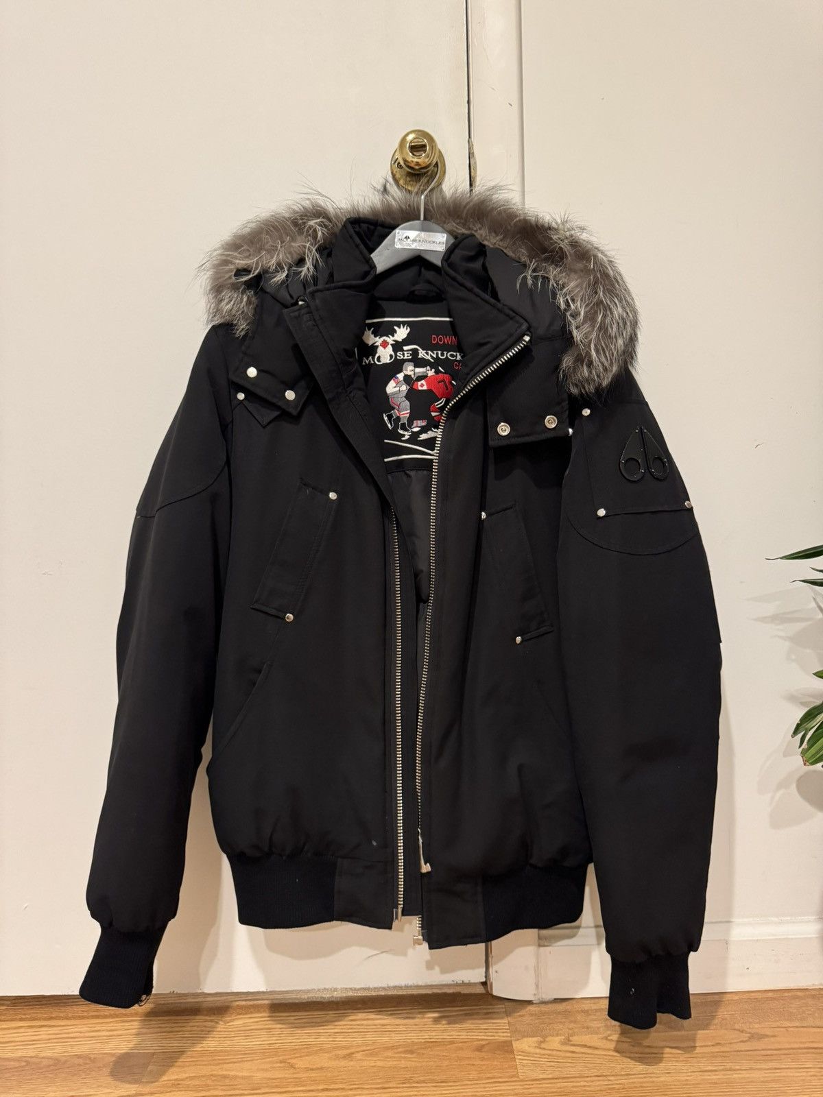 Moose Knuckles Moose Knuckles Black Ballistic Bomber Coat | Grailed