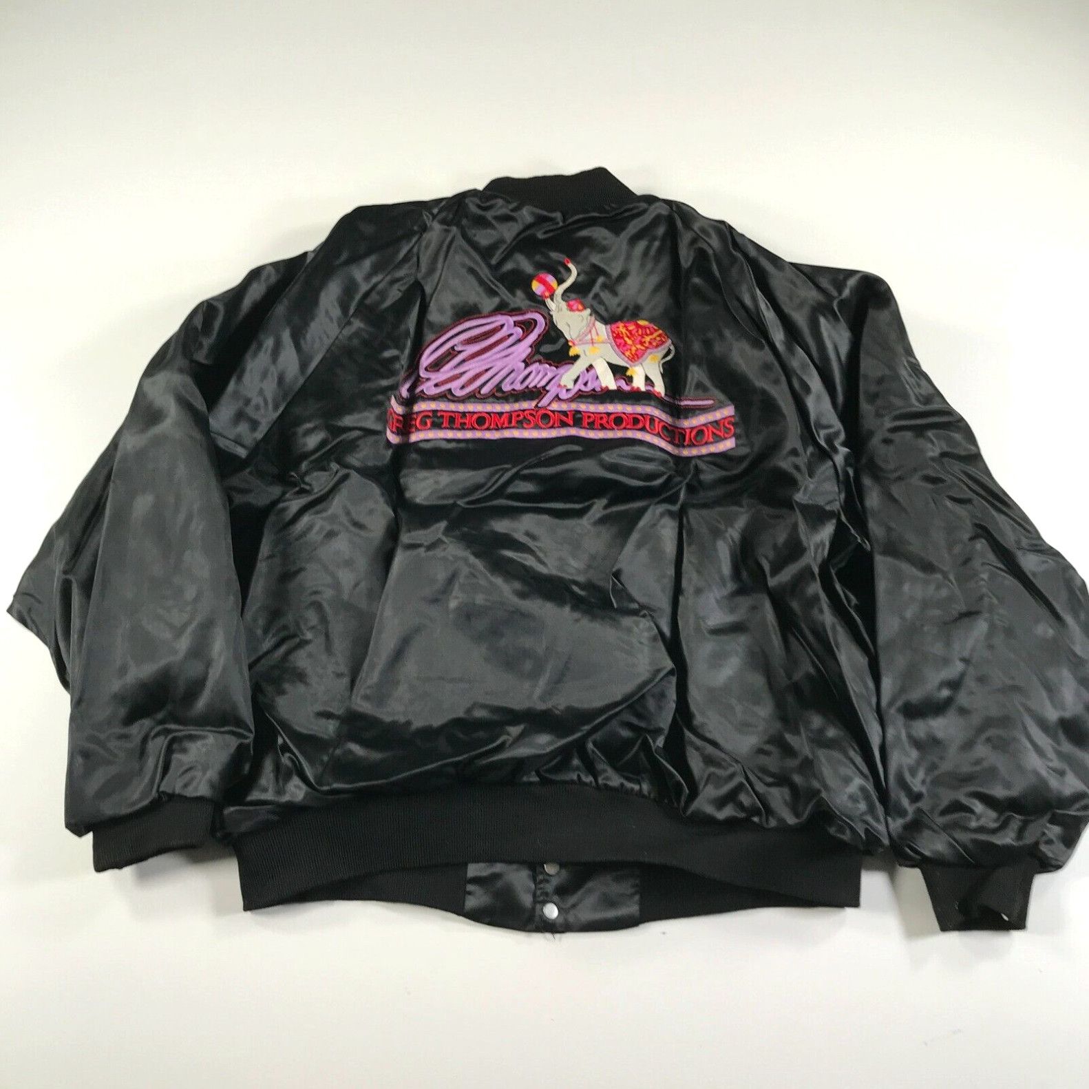 Vintage Vintage Circus Carnival Jacket Extra Large Black Satin Greg ...