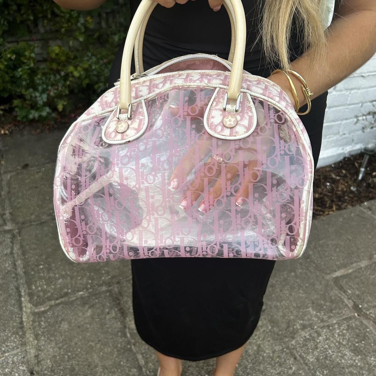 Dior Vintage Christian Dior Transparent Bowler Bag | Grailed