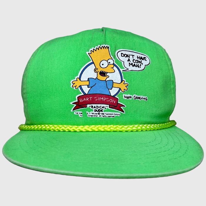 Vintage Vintage 1990 The Simpsons Bart Simpson Cartoon Snapback | Grailed