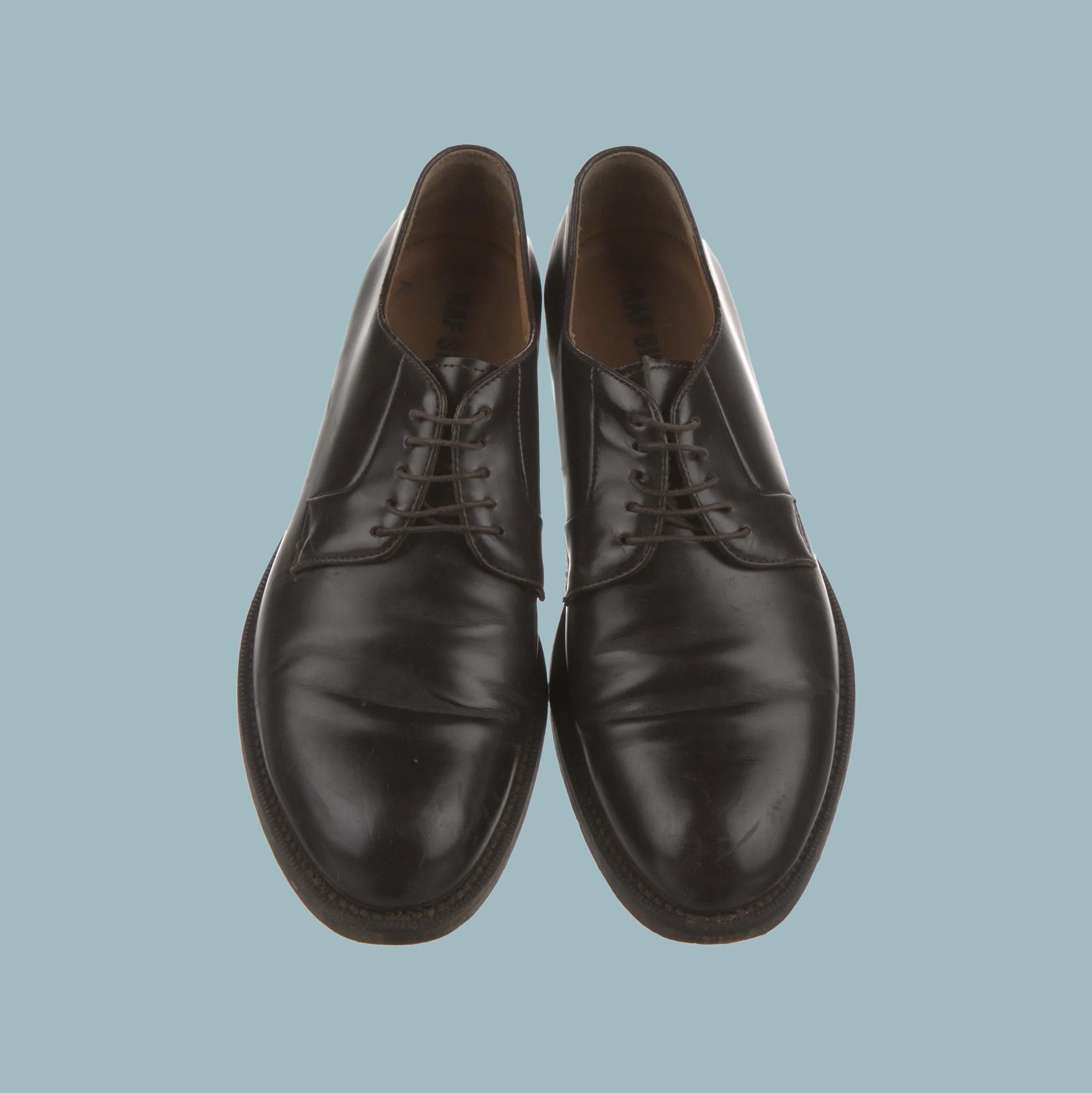 Raf Simons RAF SIMONS Brown Leather Derby Dress Shoe 43 MADE IN ITALY ...