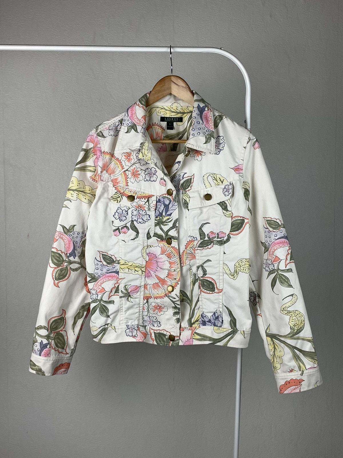 Polo Ralph Lauren × Streetwear Polo Ralph Lauren Denim Jacket Flower ...