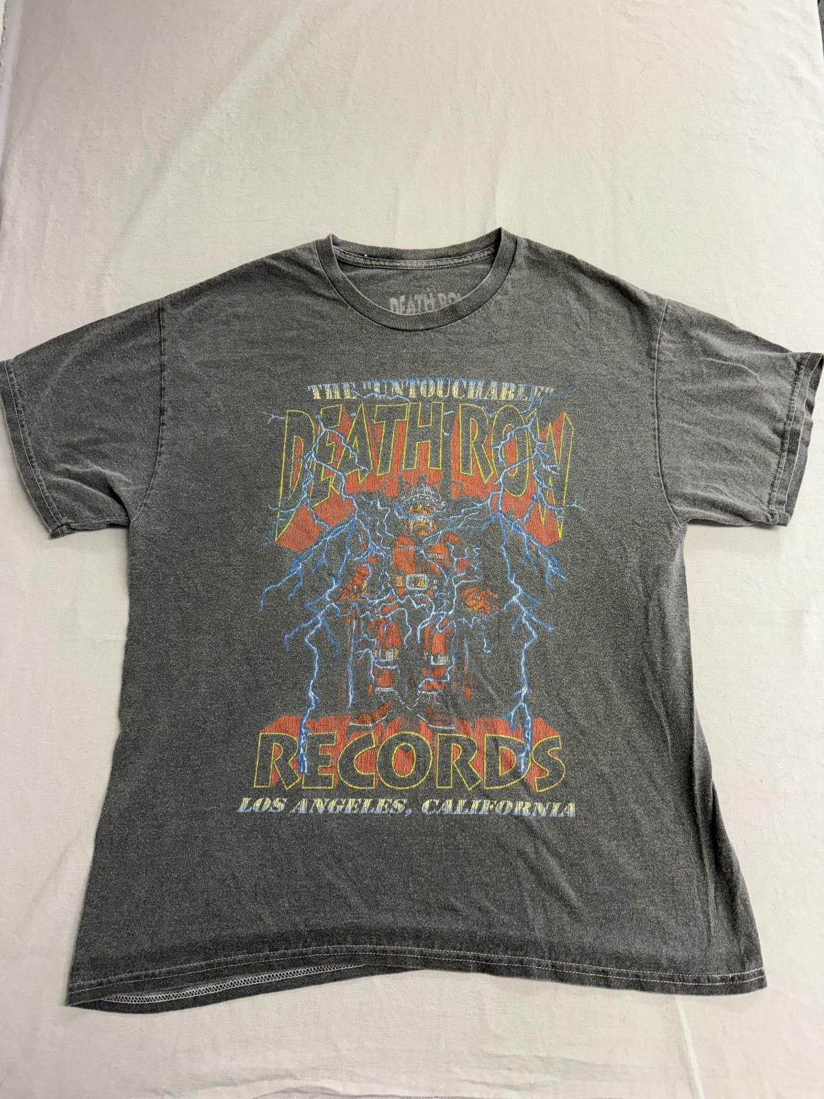Death Row Records Faded Death Row Records T-shirt Lightning Untouchable ...