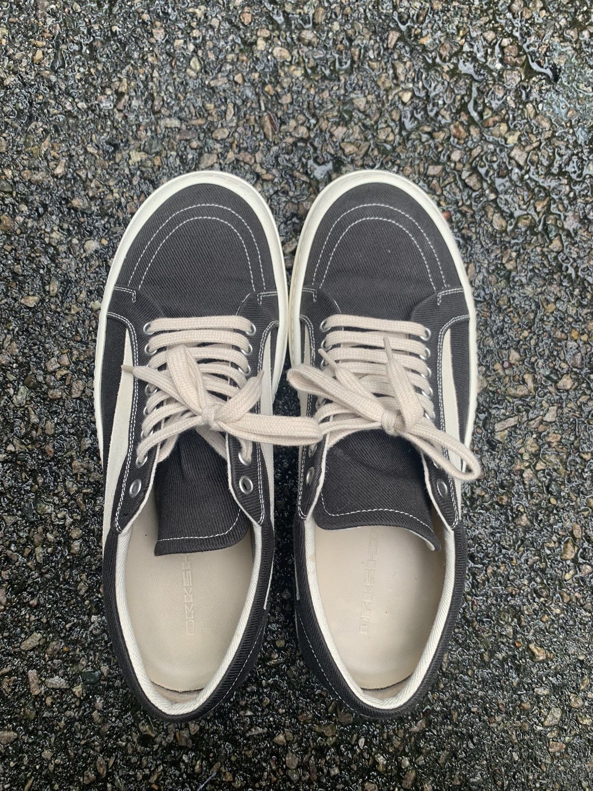 Rick Owens × Rick Owens Drkshdw Dust DRKSHDW Canvas Vans | Grailed