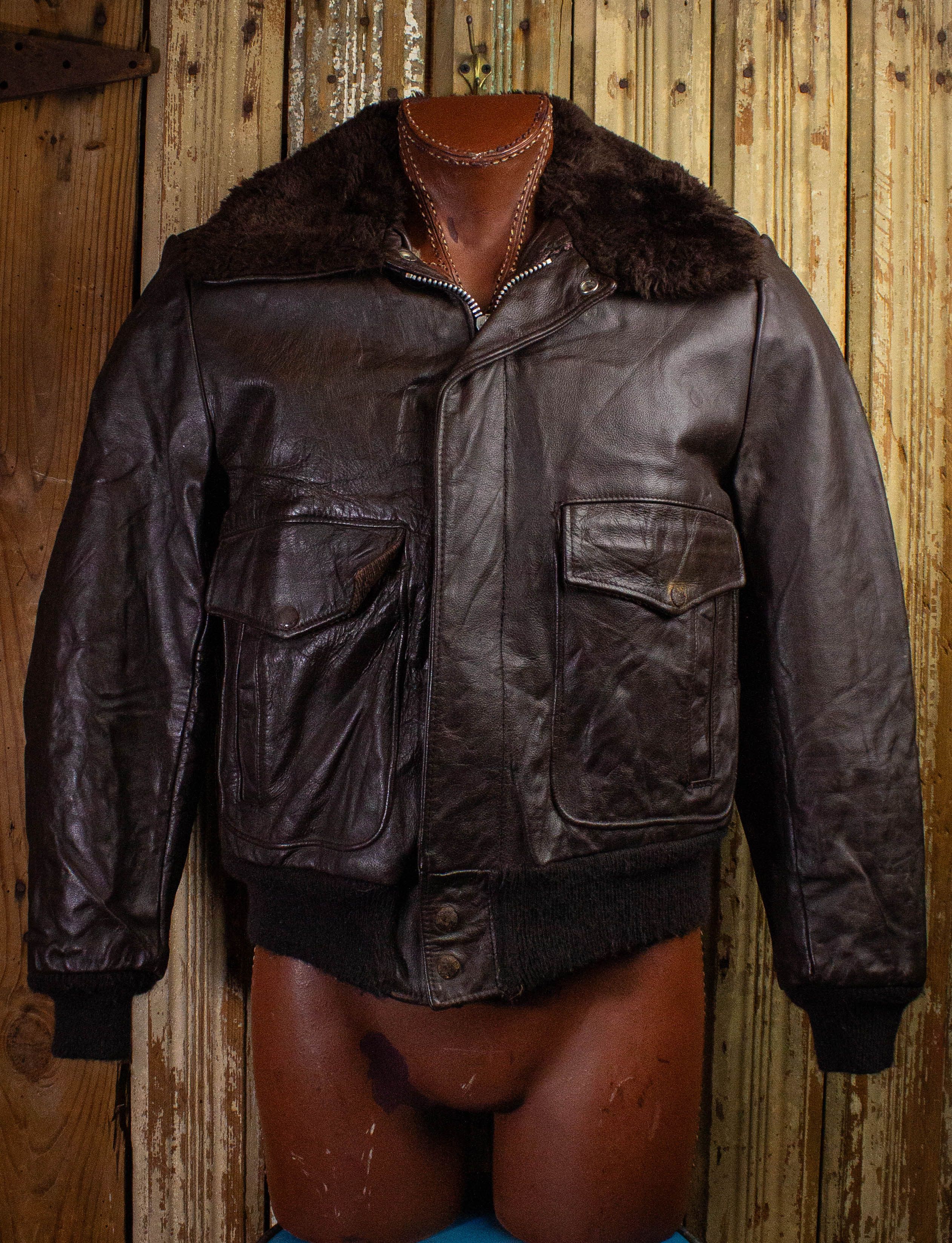 Vintage Vintage Excelled Leather Bomber Jacket 70s Brown | Grailed