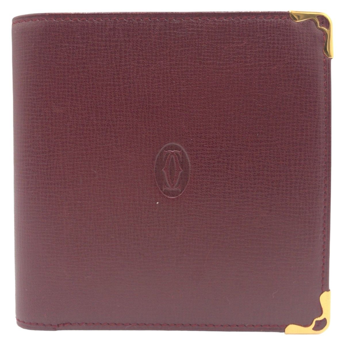 Cartier Cartier Cartier Must Line Leather Compact Wallet Leather Short ...