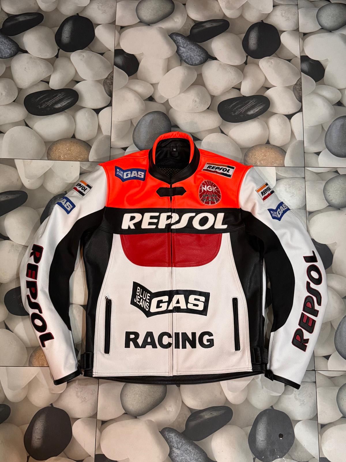 Honda × Leather Jacket × Streetwear Honda CBR Leather Racing Jacket ...