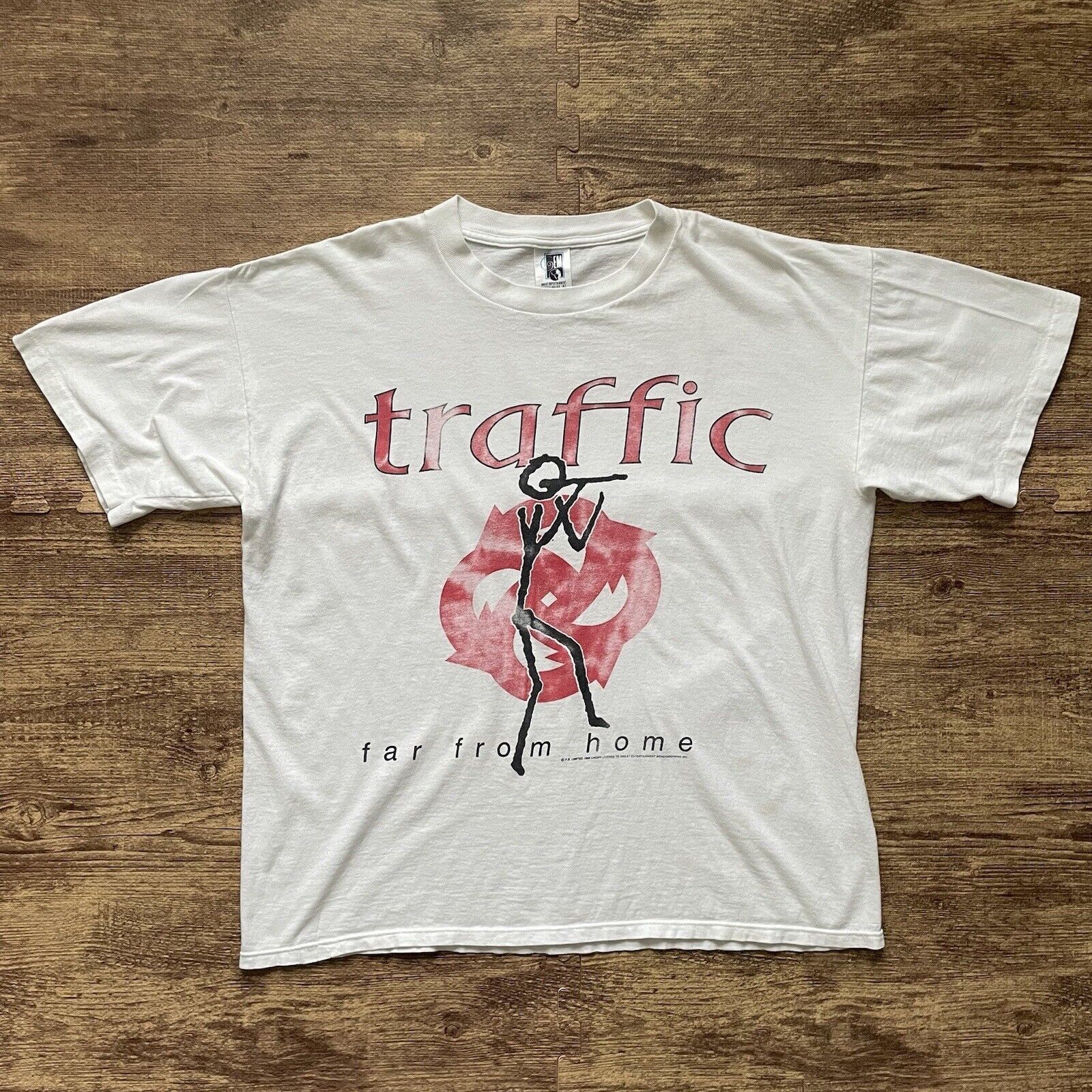 Vintage Vintage Traffic Band T-Shirt Far From Home 1994 World Touur ...